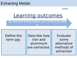 Extracting Metals (Extraction Methods) Edexcel 9-1 | Teaching Resources