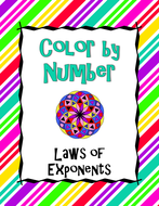 Laws of Exponents Color by Number | Teaching Resources