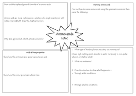AQA Year 2 (2016) Organic chemistry revision sheets | Teaching Resources