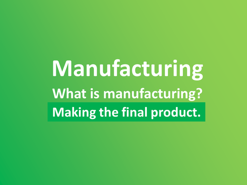 Scales Of Production Teaching Resources