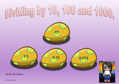 Easter themed - dividing by 10, 100 and 1000. | Teaching Resources