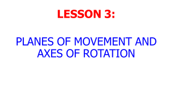 GCSE PE - Planes and axes of rotation | Teaching Resources