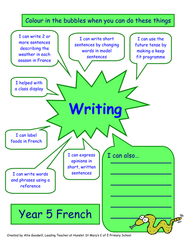 Y5 my progress in learning languages assessment portfolio French German ...