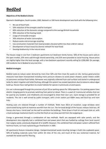 GCSE Geography- Sustainable Urban Development | Teaching Resources