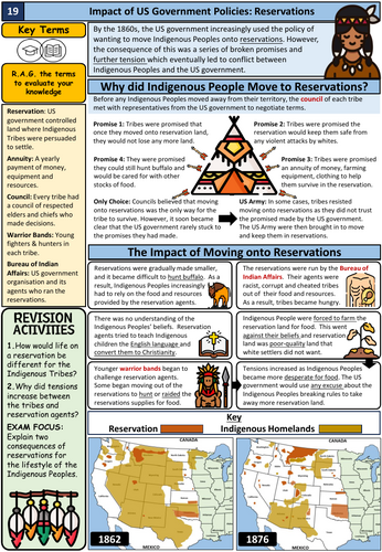 Reservation & Indian Appropriations Act |American West | GCSE History ...