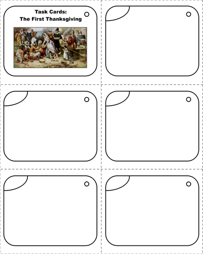 The First Thanksgiving Task Cards | Teaching Resources