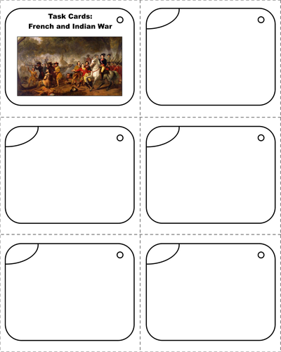 French and Indian War Task Cards | Teaching Resources
