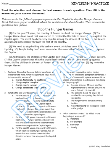 STAAR 7th Grade Writing and Revision Review: Prompts and Passages ...