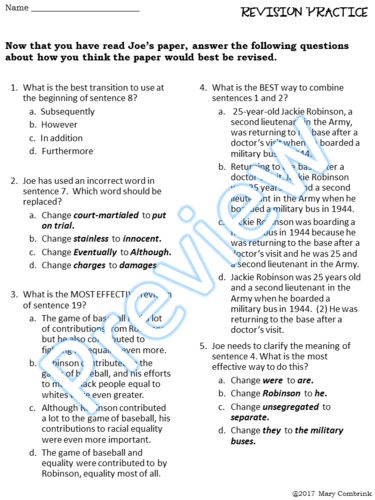 STAAR 7th Grade Writing and Revision Review: Prompts and Passages ...