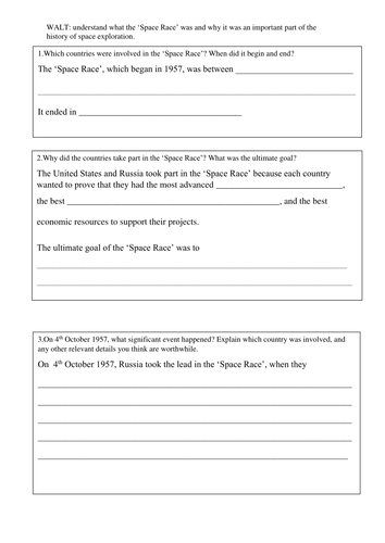 The History of the Space Race (Including the Cold War) | Teaching Resources