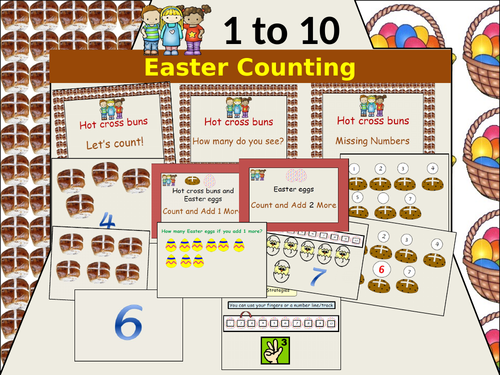 Easter Counting to 10 Number Work Presentation Activities Worksheets ...