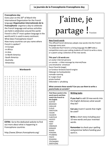 French speaking day | Teaching Resources