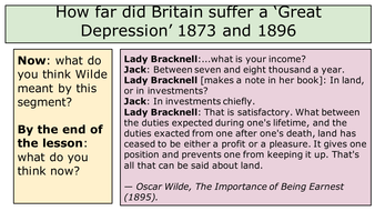 *FULL LESSON* How far did Britain suffer a ‘Great Depression’ 1873 and ...