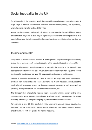 Social Stratification - GCSE Sociology | Teaching Resources