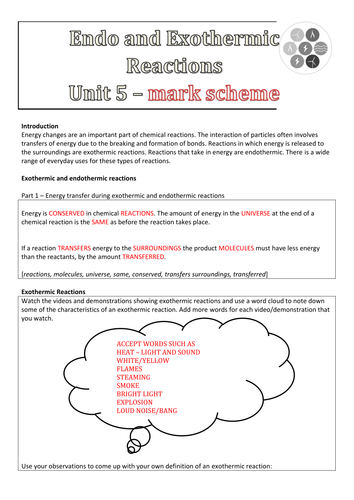 AQA GCSE chemistry - Unit 5 - Lesson 1 Exothermic and Endothermic ...