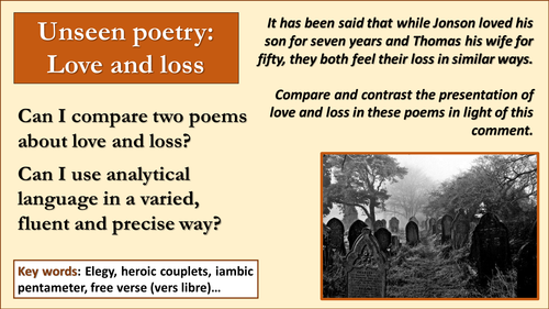 AQA A level: Love through the ages - Unseen poetry comparison ...