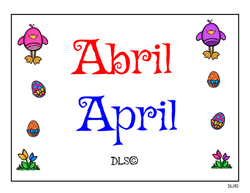 Bilingual Morning Work / Calendar for the month of April | Teaching ...