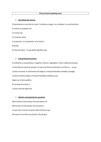 picture based discussion framework for new GCSE specifications ...
