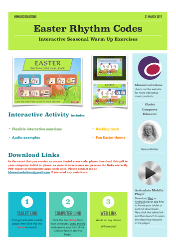 Easter Musical Rhythm Codes Interactive Module | Teaching Resources