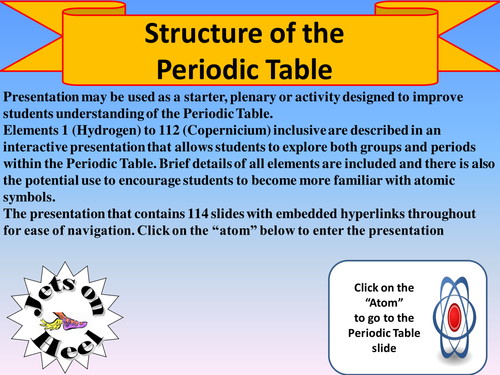 An Interactive Periodic Table | Teaching Resources