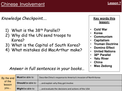 Korean War Set of lessons | Teaching Resources
