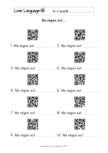 French Local Community - Local area descriptions - QR codes activity ...
