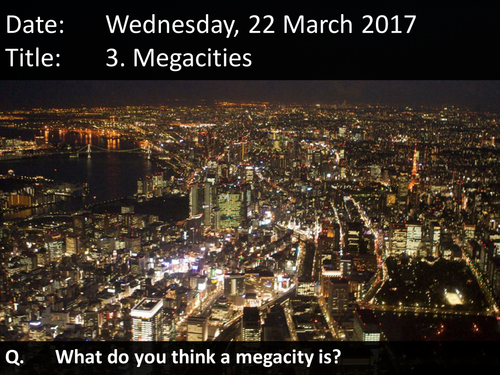 3. Megacities | Teaching Resources