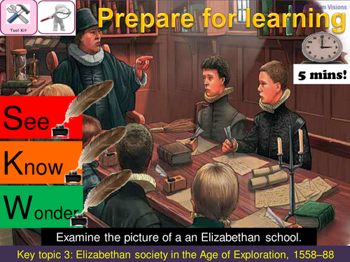 Edexcel Early Elizabethan England, 1558-1588 9-1 Key topic 3 Education ...
