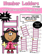 Number Ladders using Single Digit Addition and Subtraction | Teaching ...