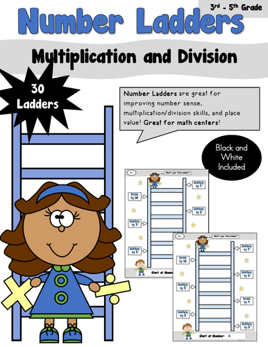 Number Ladders- Multiply and Divide | Teaching Resources