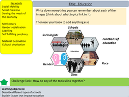Education: Visual Hexagons Recap and Revision Task | Teaching Resources