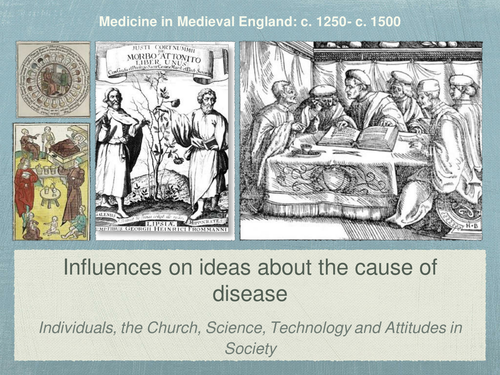 Edexcel GCSE History of Medicine. Middle Ages. Influences on ideas ...