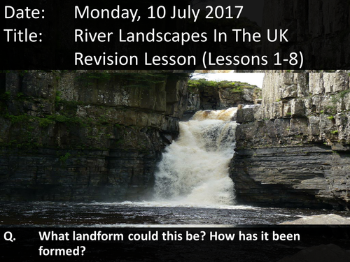River Landscapes In The UK Assessment | Teaching Resources