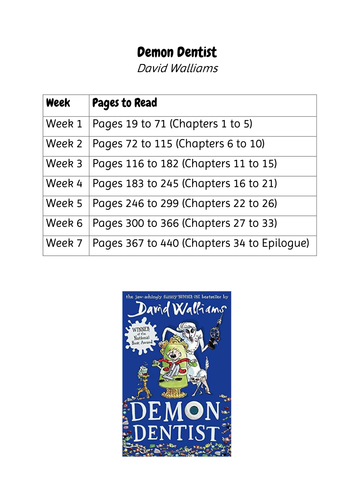 Demon Dentist by David Walliams - Unit of Work | Teaching Resources