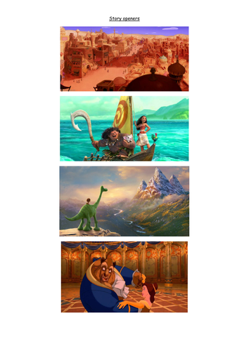 Aladdin Resources for preparing to write a Narrative. Story openers ...