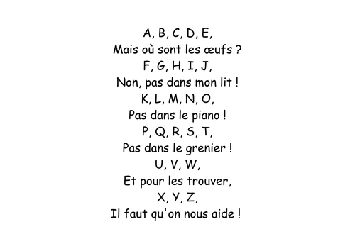 French Easter Rhyme with Flash Cards | Teaching Resources