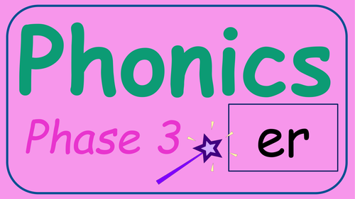 Phonics Phase 3 - The er sound | Teaching Resources