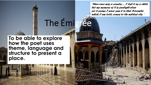 The Emigree by Carol Rumens (Lower Abilty) AQA GCSE English | Teaching ...
