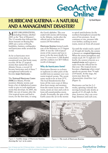 Extreme Weather 5: Hurricanes : Effects - Hurricane Katrina (KS3 ...