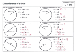 Circumference of a circle - scaffolded | Teaching Resources