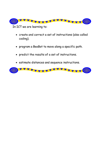Computing (Year 2) – Code using Beebots (6 lessons plans, worksheets ...