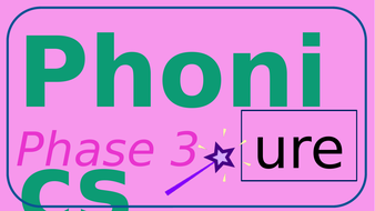 Phonics Phase 3 - The 'ure' sound by blossomingminds | Teaching Resources
