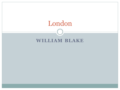 William Blake's 'London' Power and Conflict Poetry | Teaching Resources