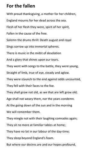 Ode of Remembrance Anzac Day Handout | Teaching Resources