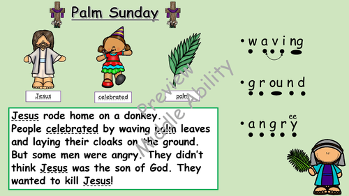 Year 1 Comprehension - Easter Story (Holy Week) | Teaching Resources