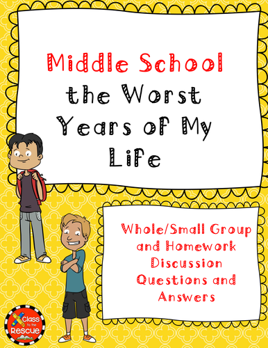 Middle School the Worst Years of My Life Discussion Questions and ...