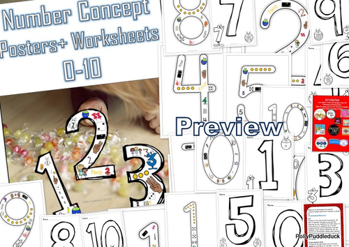 Number Concept Flashcards and Worksheets | Teaching Resources