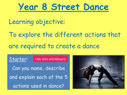 Street Dance Lesson Plans and Resources | Teaching Resources