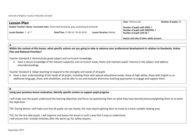 Tennis Lesson Plan - Basics | Teaching Resources
