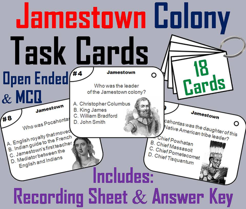 Jamestown Task Cards and Activities Bundle | Teaching Resources